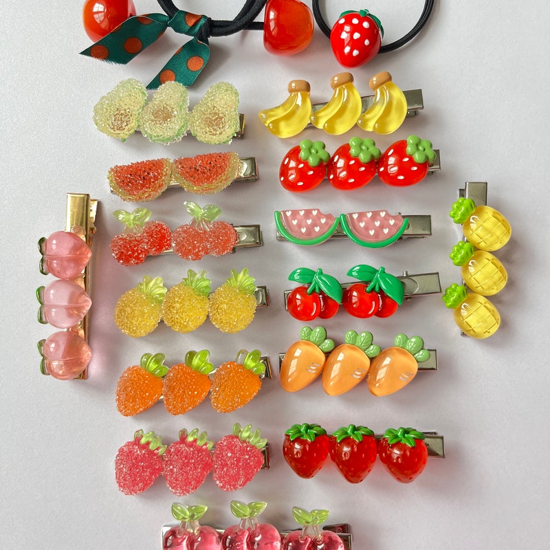 Fruit Hair Clips - Etsy