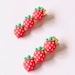 Cute Handmade Strawberry Hair Clip Barrette, Korean Strawberry Hair ...