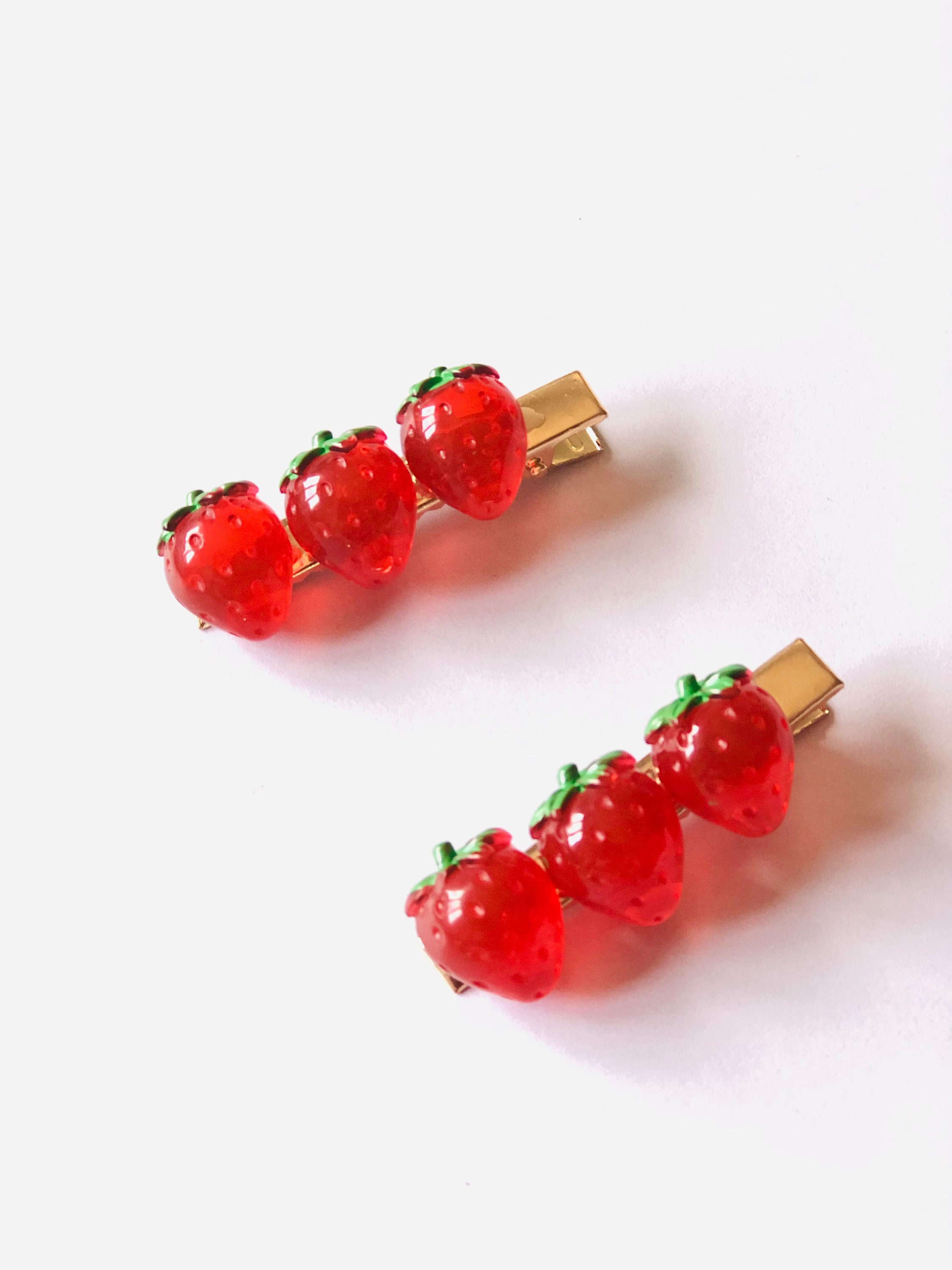 Cute Handmade Strawberry Hair Clip Barrette Korean Strawberry - Etsy Canada