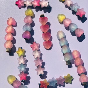 Multi-pack Gummy Candy Hair Clips - Create Sweet Hair Styles - Etsy