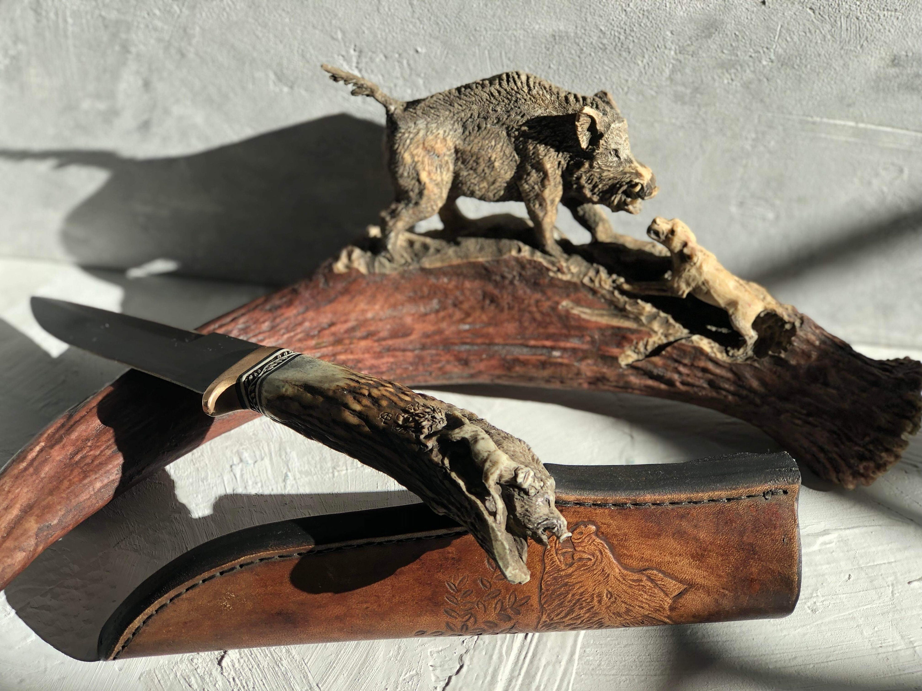Wild Boar Knife Sculpture - Etsy