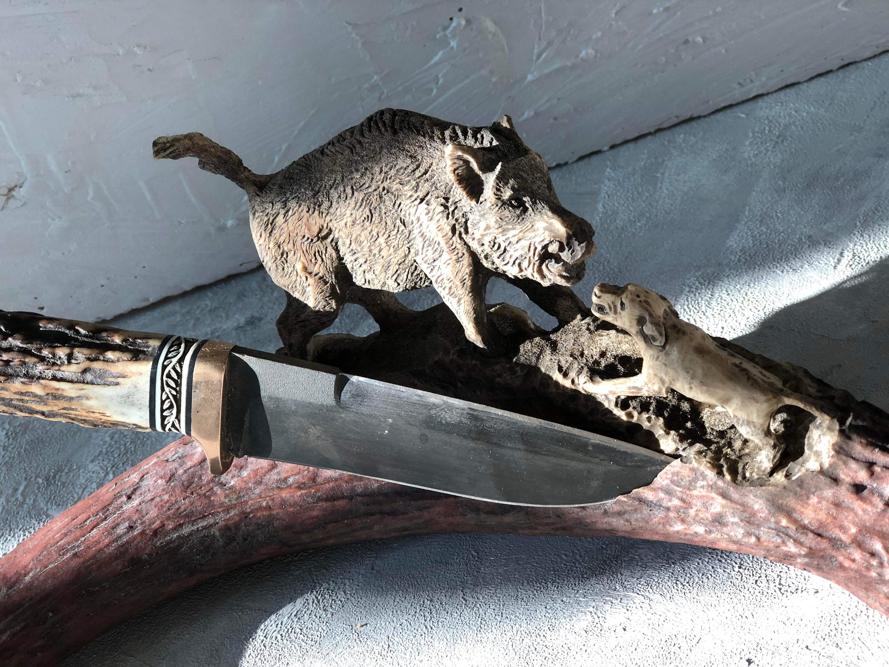 Wild Boar Knife Sculpture - Etsy