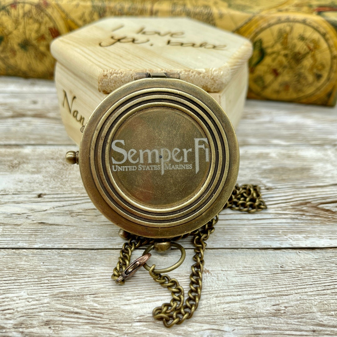 Custom Compass, Functional Brass Compass, Personalized Engraved Compass ...