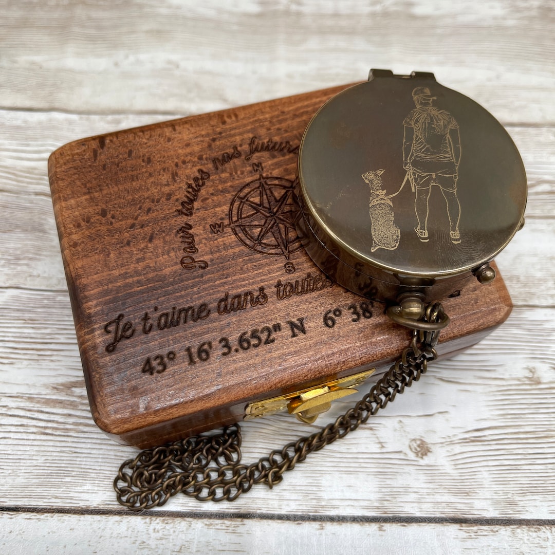 La Boussole,boussole Personnalisée,compass Customized Compass ...