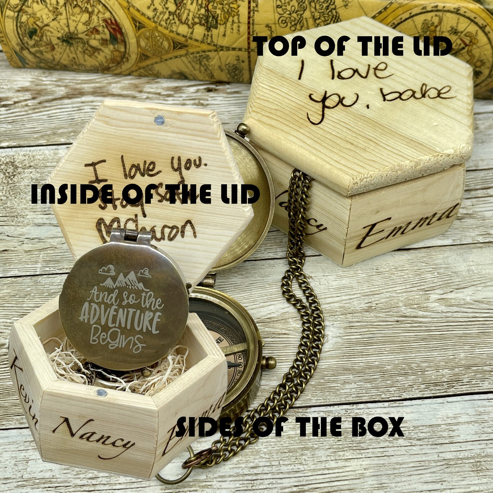 Personalized Compass Engraved Compass Custom Compass | Etsy