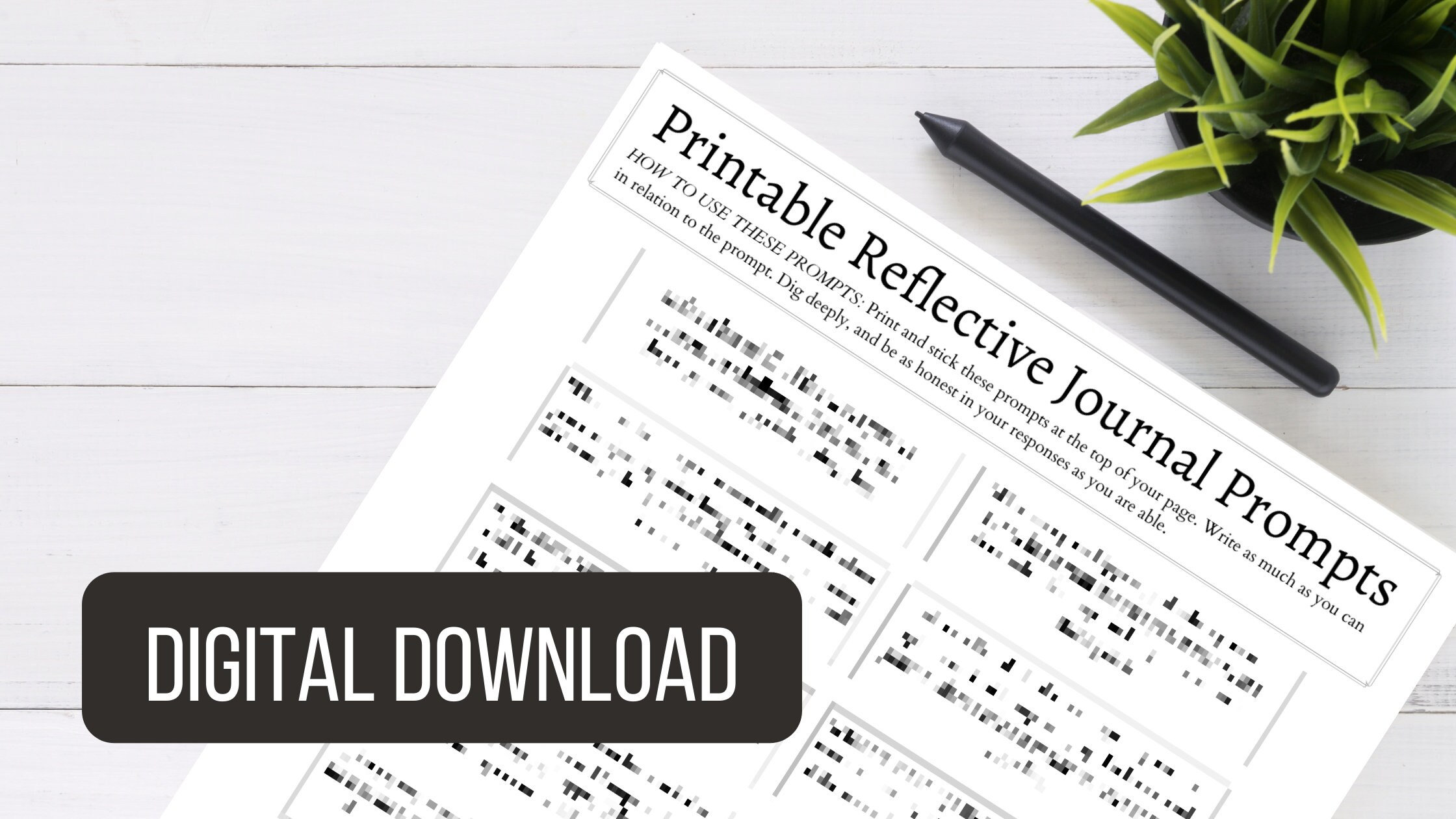 Printable Reflective Journal Prompts - Etsy