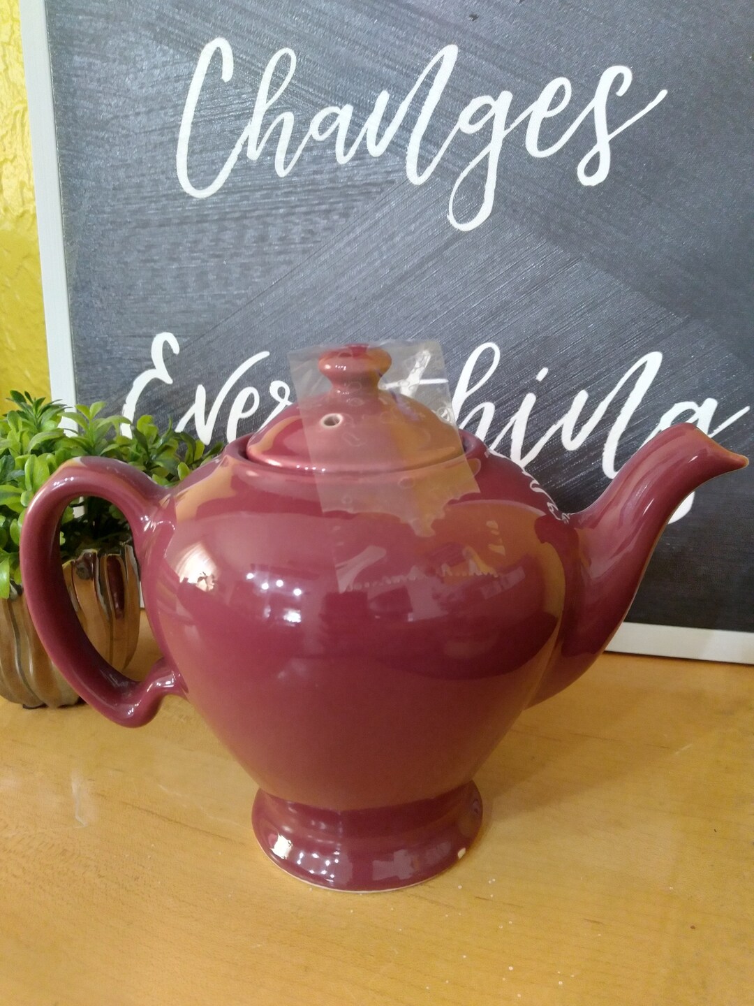 Beautiful Maroon Vintage 1940's Mccormick Teapot - Etsy