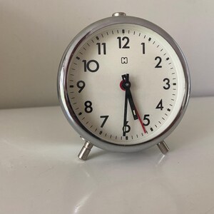 Jufhamvintage 70s Mechanical Metal Alarm Clock Hema Holland Design ...