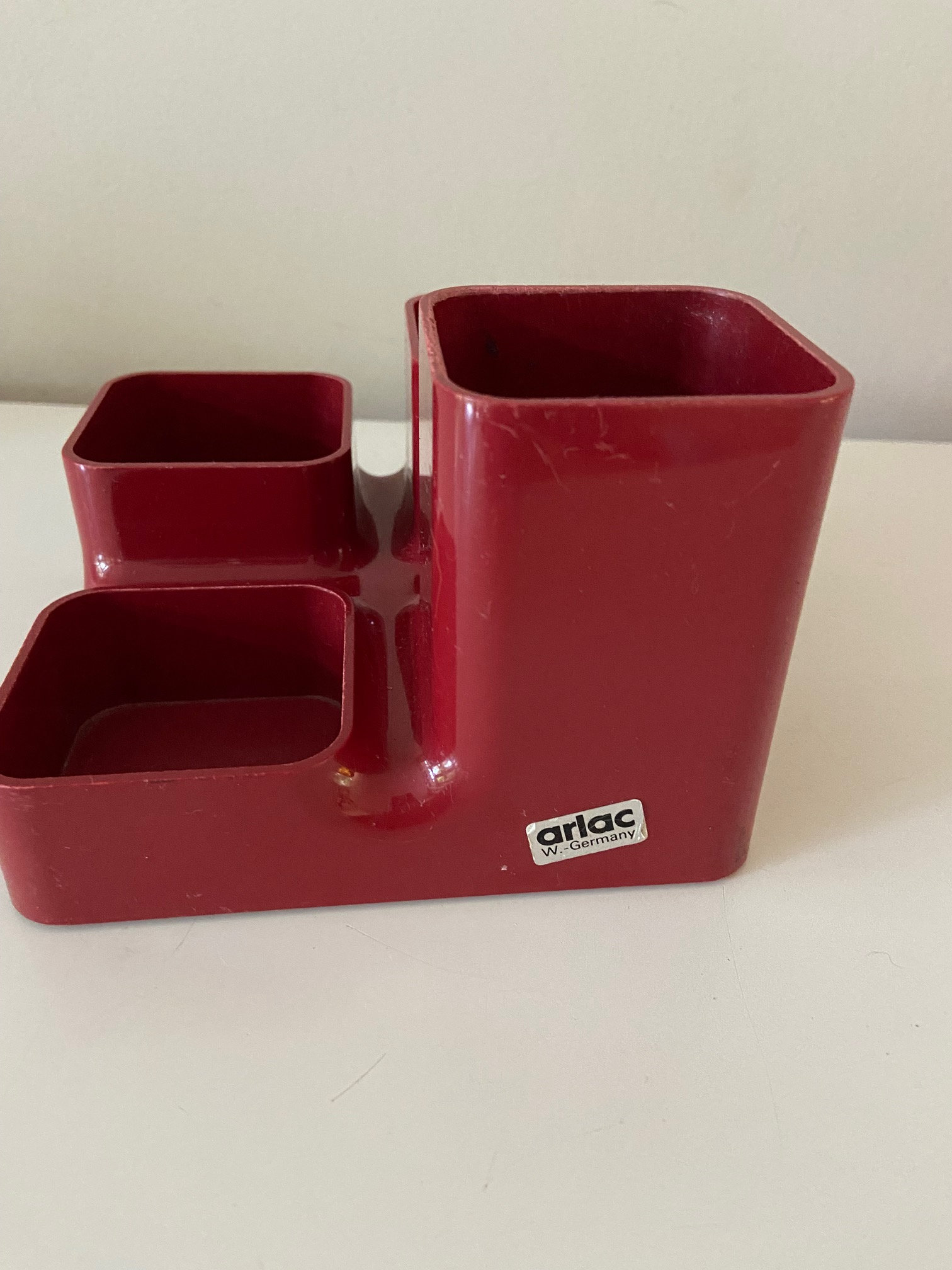 Jufhamvintage Vintage Arlac Dark Red Desk Organizer for Pens - Etsy