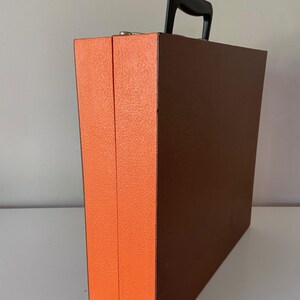 Jufhamvintage Vintage Orange and Brown Record Case Vinyl Record Storage ...