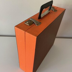 Jufhamvintage Vintage Orange and Brown Record Case Vinyl Record Storage ...