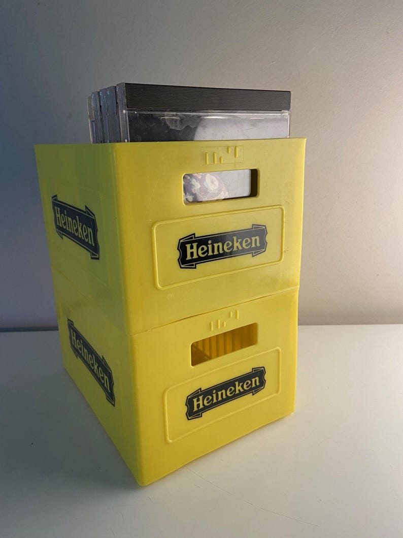 Jufhamvintage- Vintage Heineken CD Rack - Heineken Beer Crate CD Holder ...
