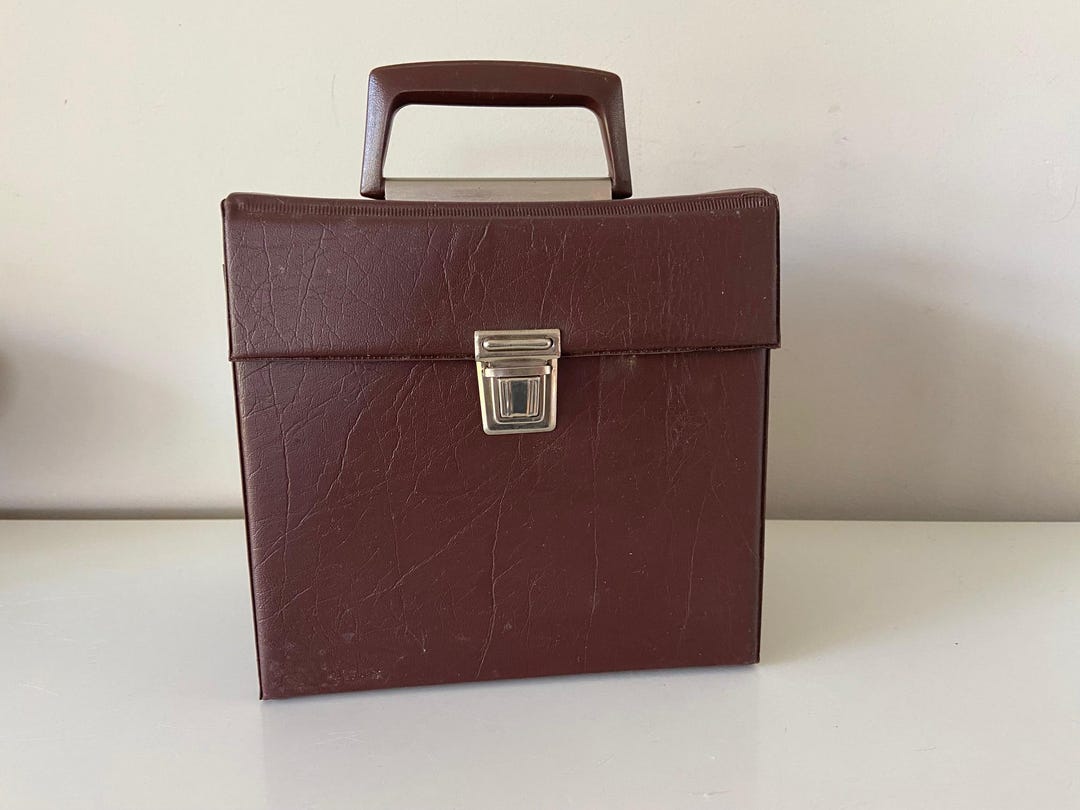 Jufhamvintage- Vintage Brown Plastic Case for the Storage of 45 RPM ...