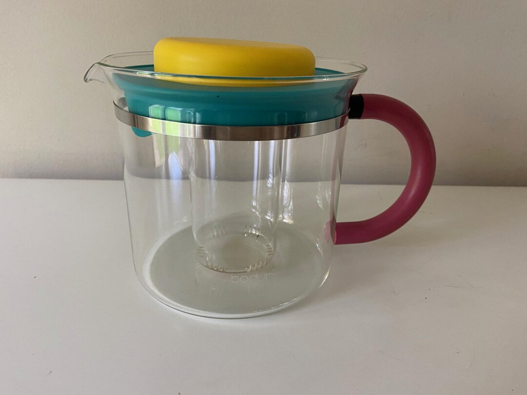 Vintage Bodum Memphis Style Glass Teapot: 'le Pot' Danish Design - Etsy