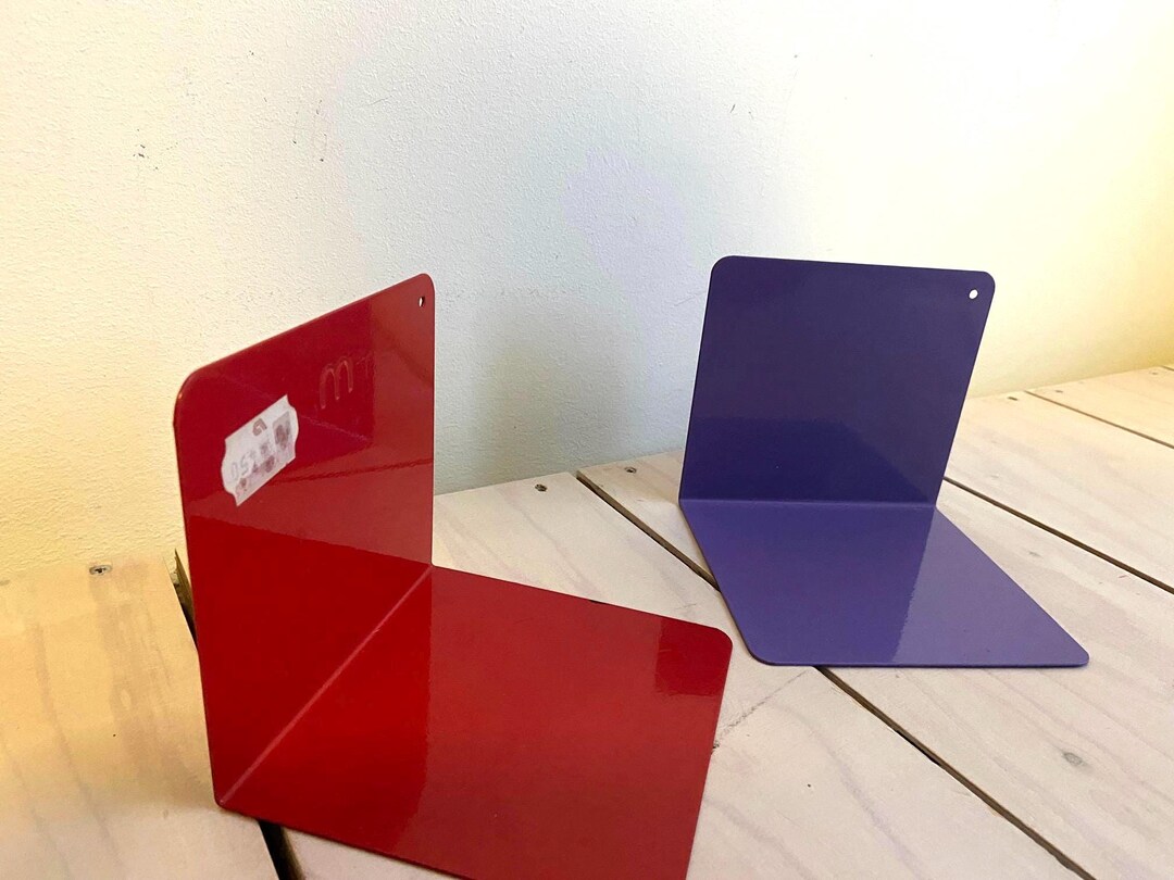 Vintage Maul Metal Bookends Set – Red and Purple, Germany 70s - Etsy