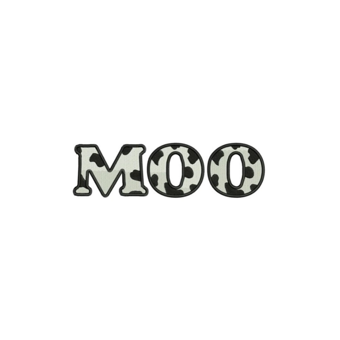 Moo Embroidery Design Embroidery Digital Download File - Etsy