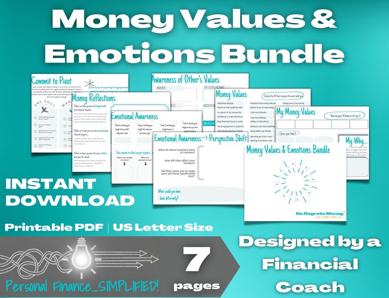 Money Values | Money Emotions | Emotional Spending Worksheet - Etsy
