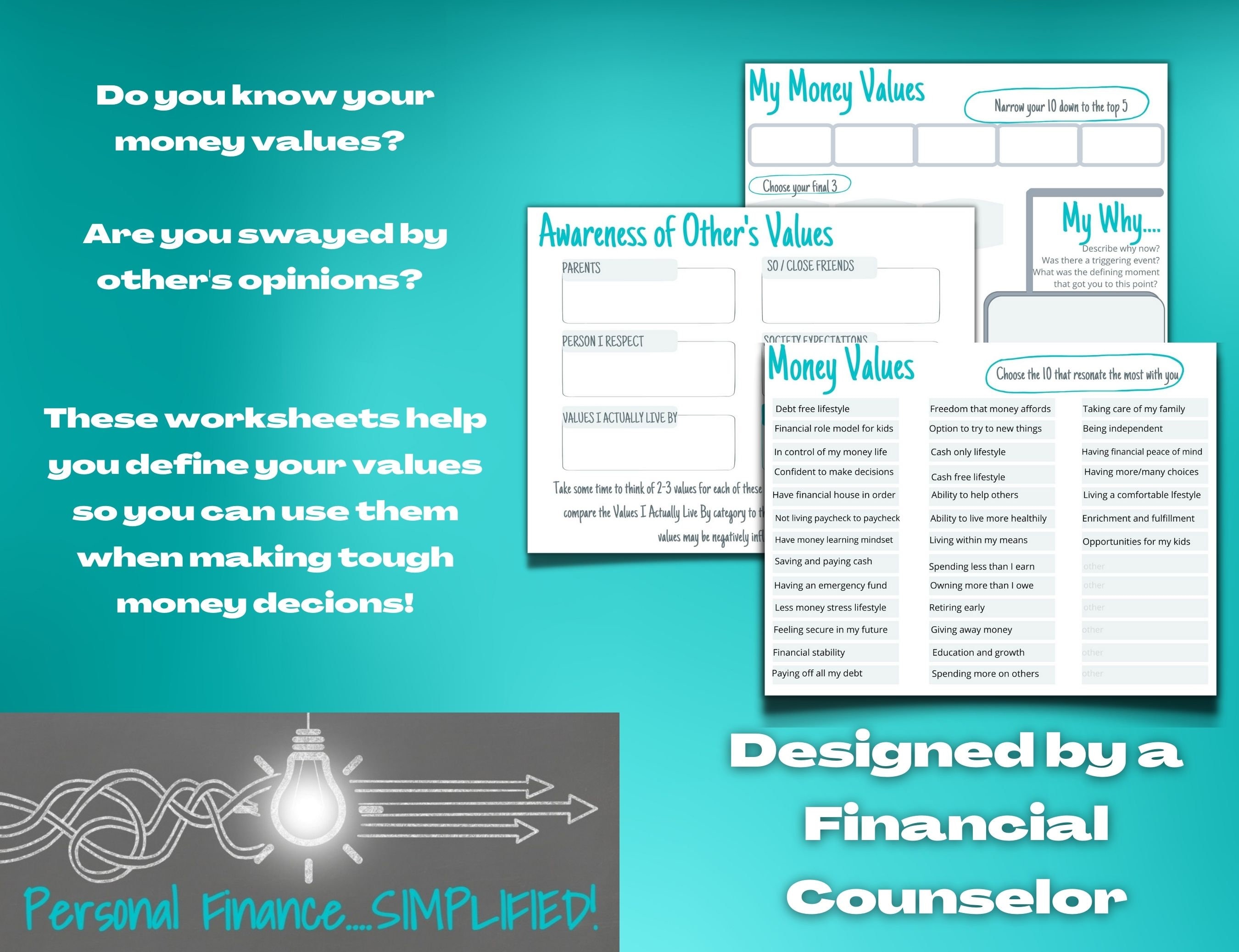 Money Values | Money Emotions | Emotional Spending Worksheet - Etsy