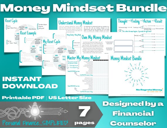 Money Mind Worksheet Money Mindset Money Emotions Money - Etsy