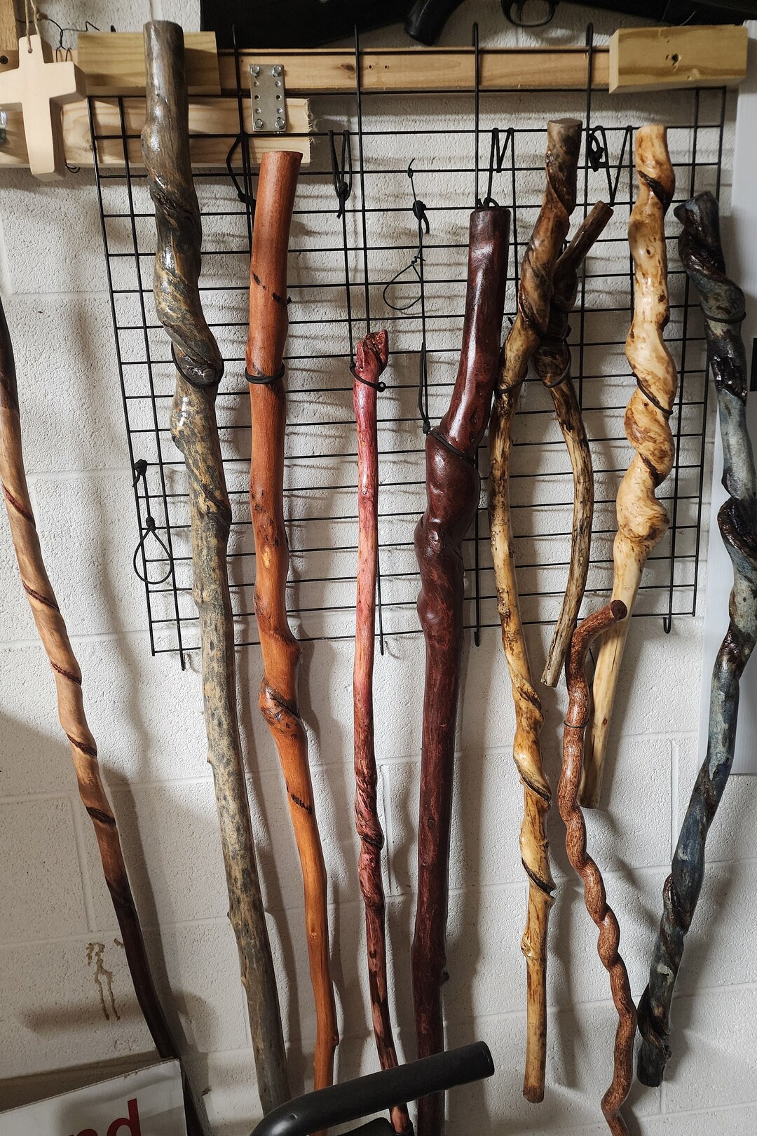 Twisted Walking Stick, Curled Walking Stick With Compass and Rubber ...