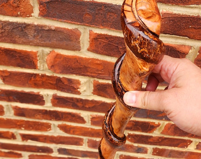 Twisted Walking Stick, Curled Walking Stick With Rubber Grip Adventure ...