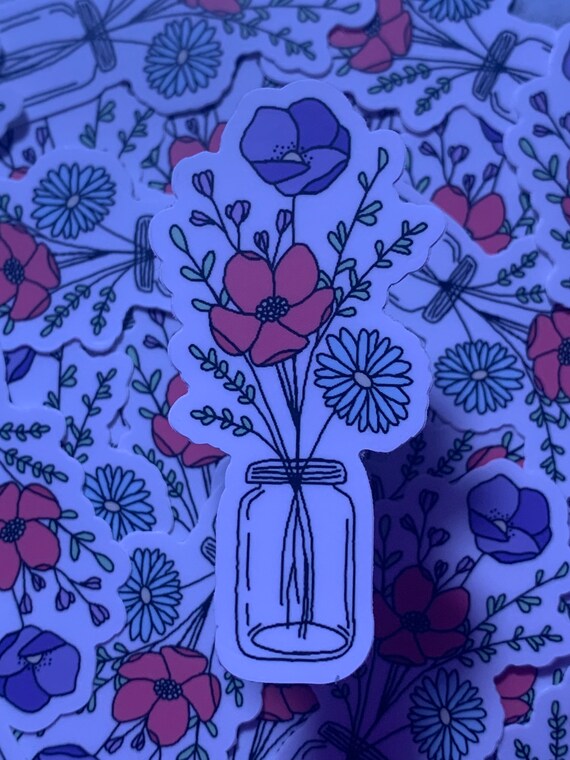 Flower Sticker Etsy