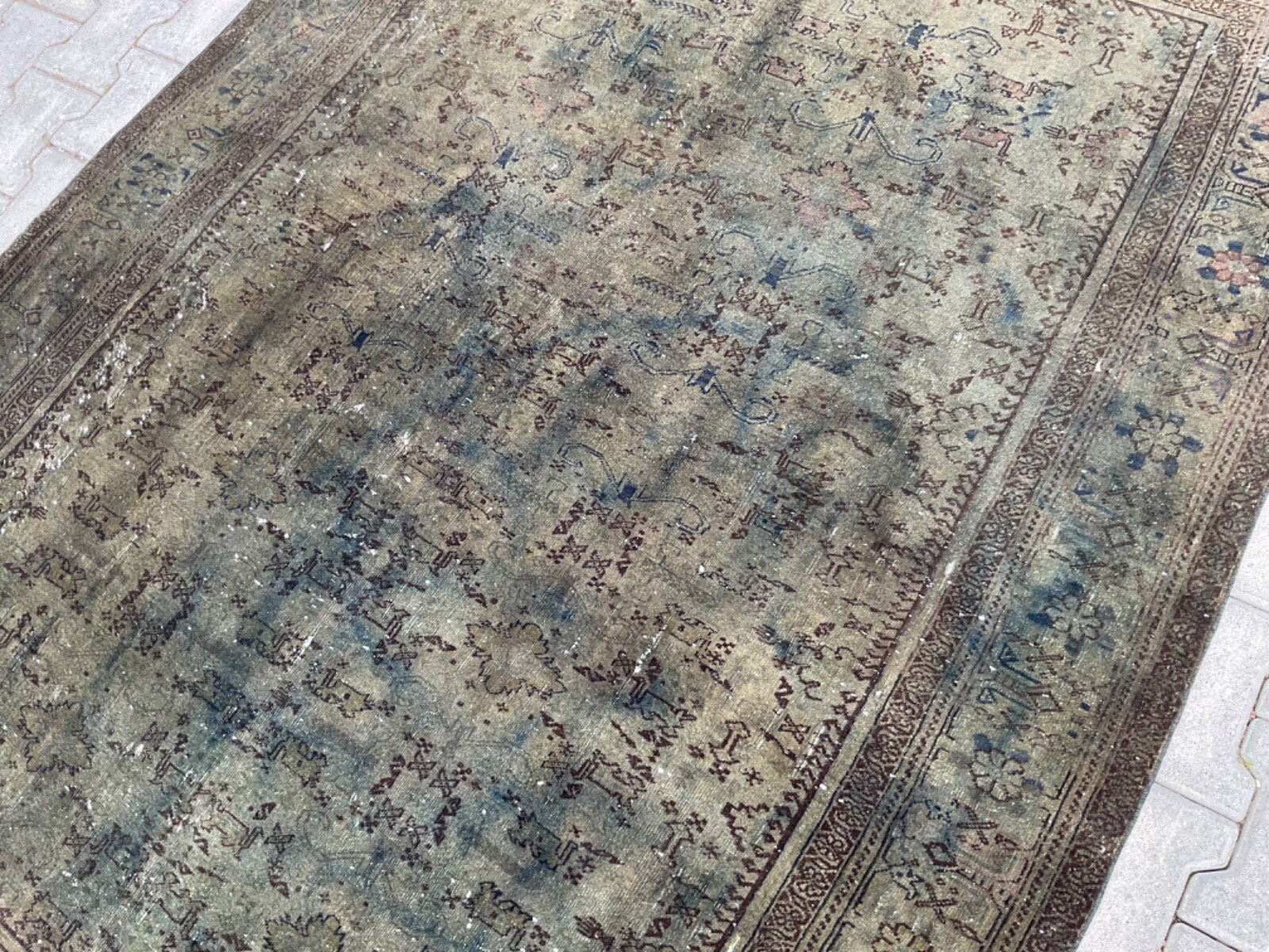 5x8 Black Overdyed Rug Handmade Rug Kitchen Rug Bedroom - Etsy