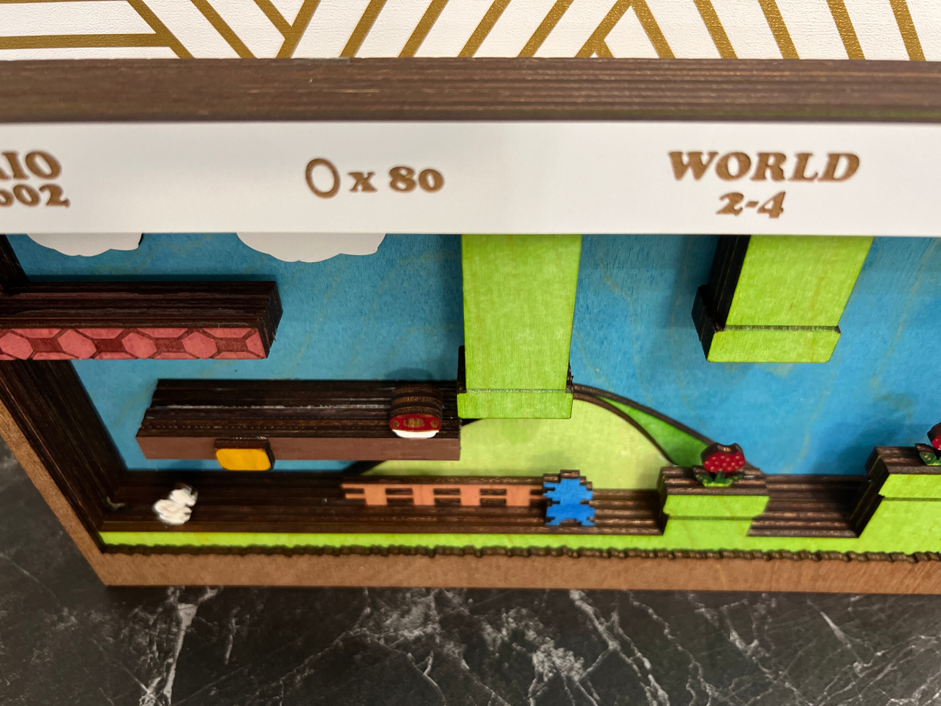 Super Mario Layered Wood | 3D Video Game Art | Nintendo Vintage Game ...
