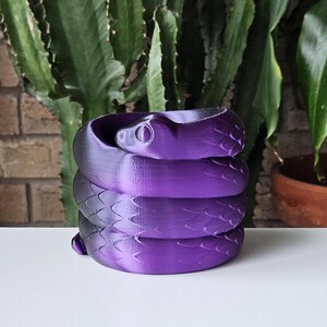 Unique Indoor Planter 3D Printed Custom Snake Plant Pot With Drainage ...