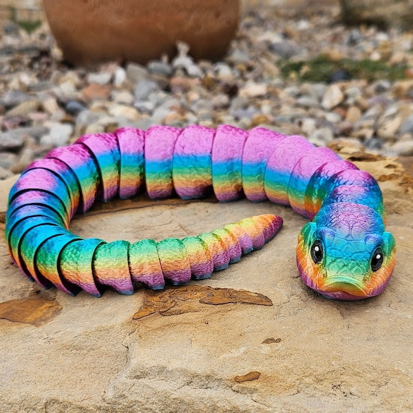 3d Printed Snake With Eyes - Etsy