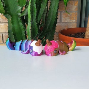 Cute Narwhal Magical Ice Cream Rainbow Narwhal 3D Printed Narwhal Whale Fidget Toy Kawaii Cute ...