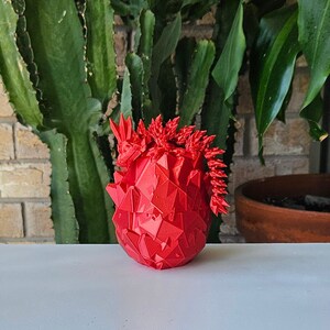 3D Printed Crystal Dragon Egg and Flexi Baby Articulated Crystal Dragon ...