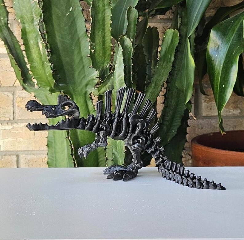 3D Printed Articulated Flexi Spinosaurus Skeleton Fidget Toy - Perfect ...