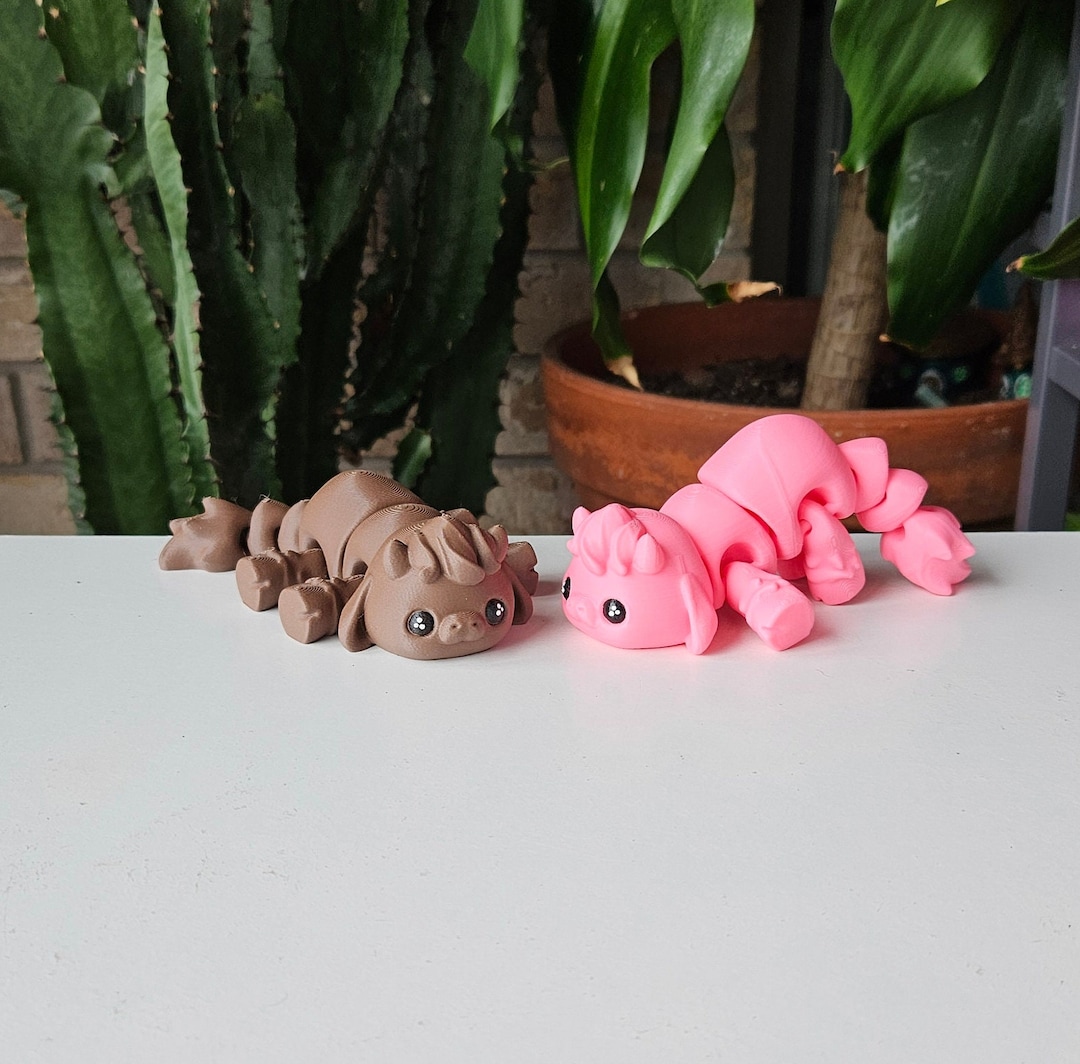 Cute 3D Printed Cow Articulated Toy Interactive 3D Print Flexi Animal ...