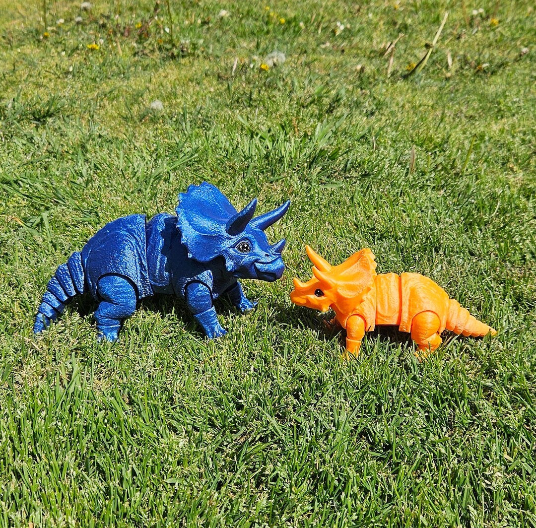 3D Printed Articulating Dinosaur Flexi Trike Fidget Toy Unique ...