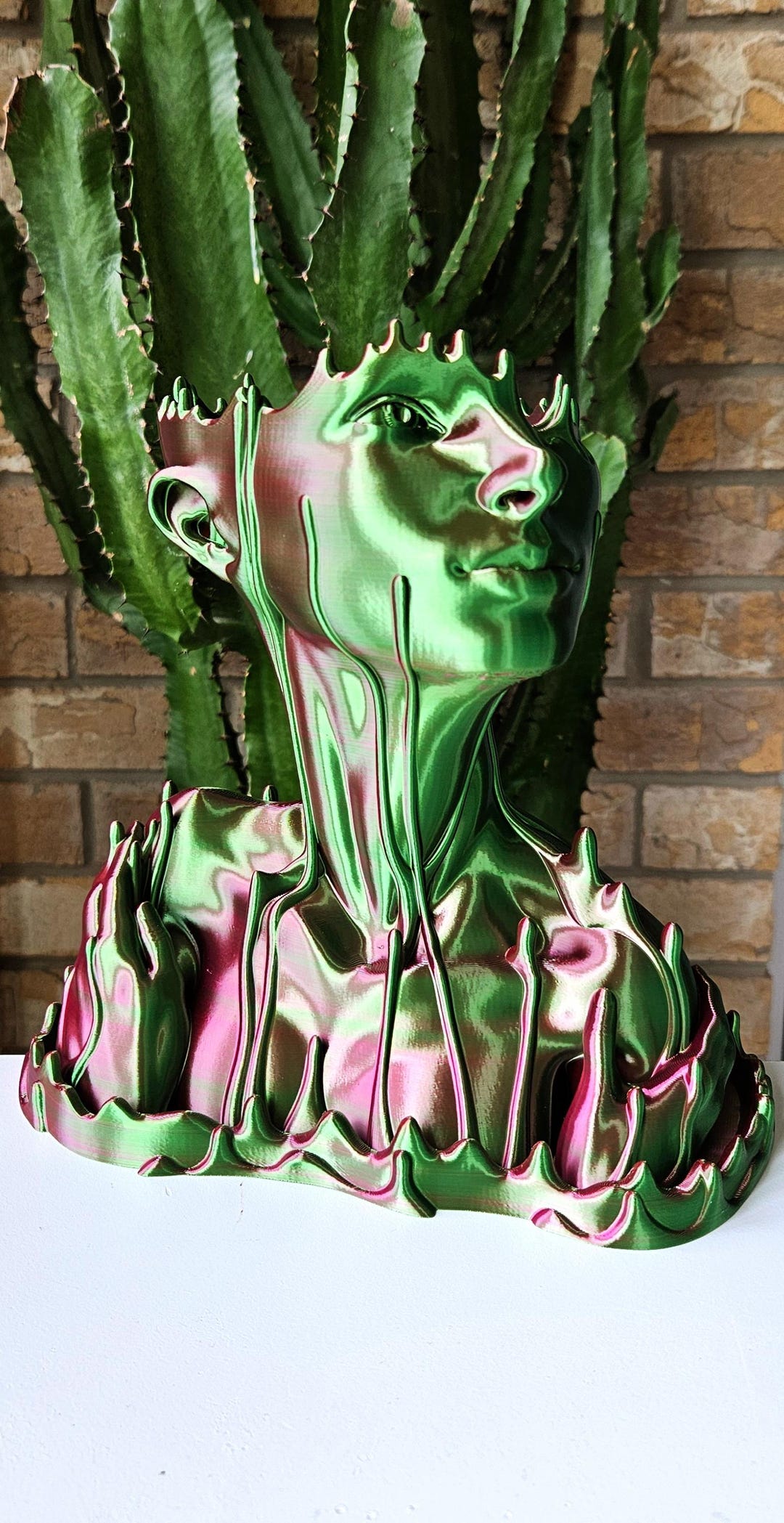 Melted Girl Head Planter Unique Drip Face Plant Pot for Indoor Plants ...