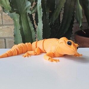 3D Printed Articulated Leopard Gecko: Reptile Figurine - Etsy