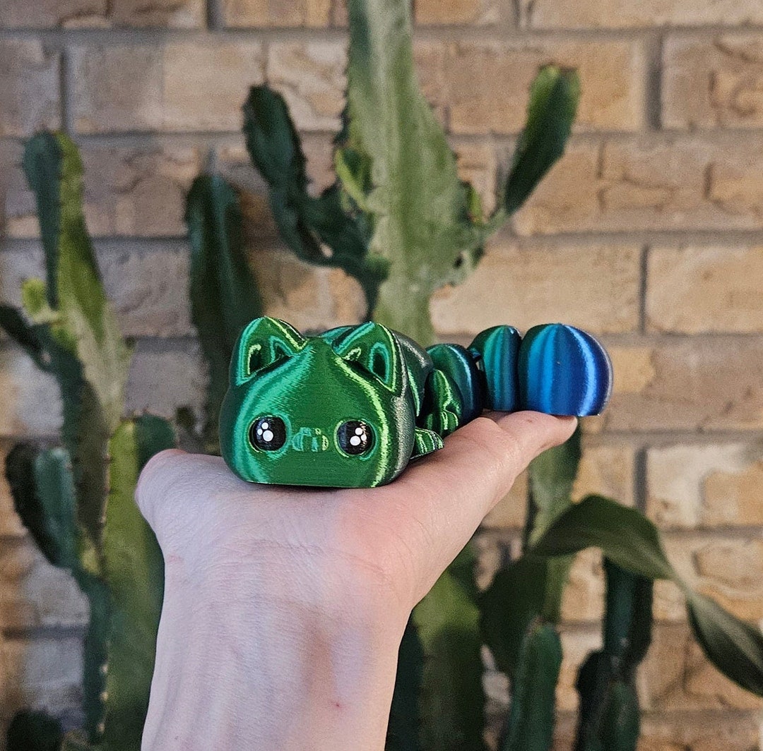3D Printed Articulating Cat Fidget Toy: Stress Relief Gift - Etsy