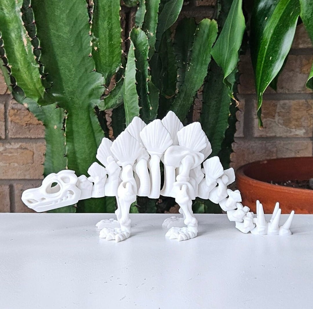 3D Printed Articulated Skeleton Flexi Stegosaurus Fidget Toy 3D Print ...