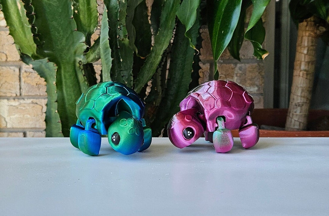 3D Printed Turtle Flexi Fidget Toy Flexible Articulating Sensory Pet ...