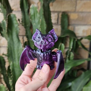 Spooky Cute Bat Fidget 3D Printed Articulating Halloween Bat Spooky ...
