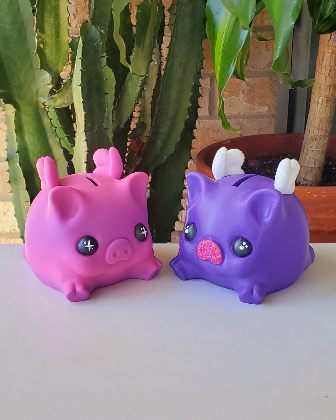 Custom Hand-painted Cute Piggy Bank Unique 3D Printed Coin Bank 3D ...