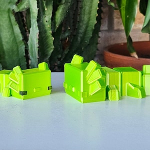 Unique 8-bit Axolotl Gift Articulating and Flexible 3D Printed Fidget ...