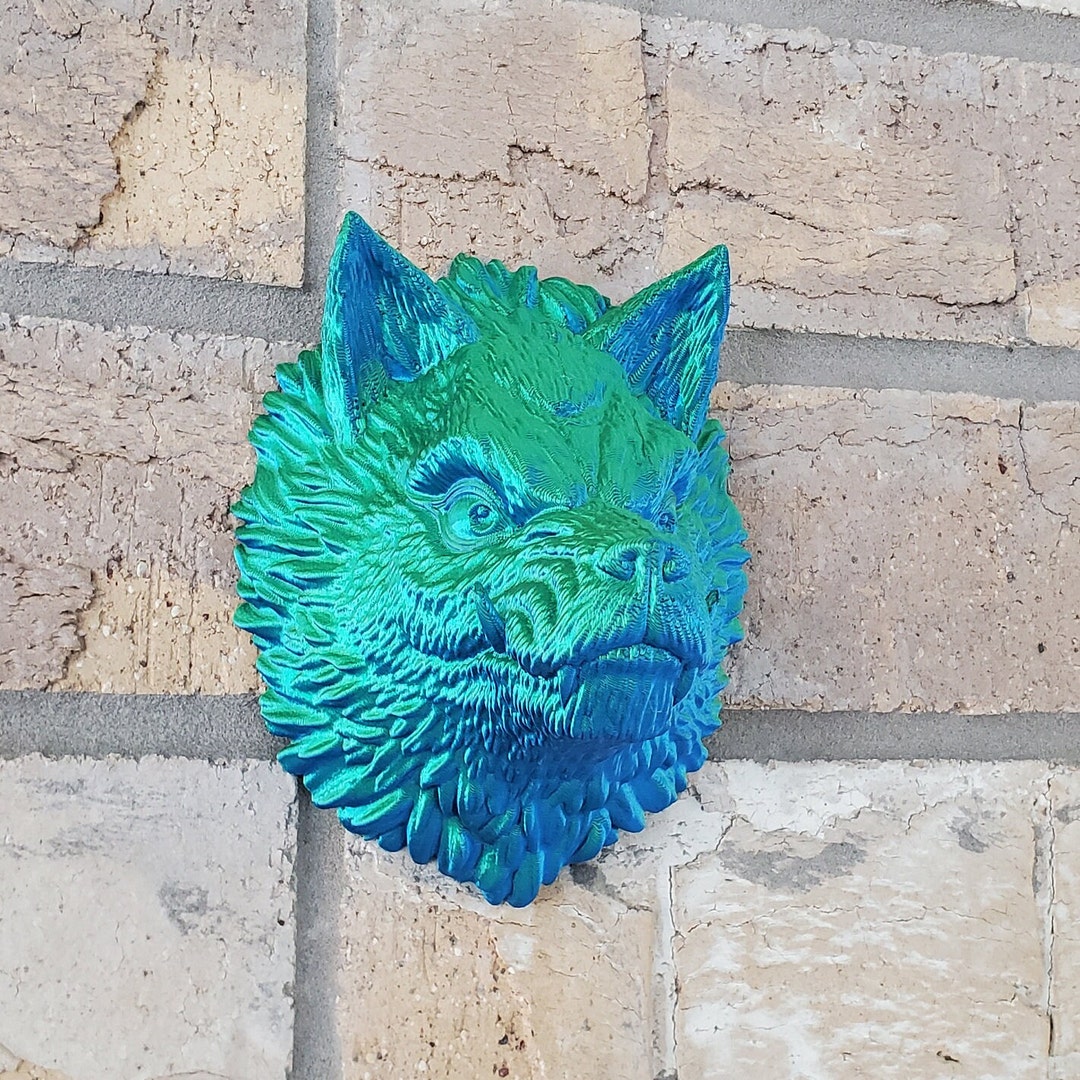 Unique Wolf Wall Art, 3d Printed Wolf Wall Art / Wolf Home Decor / Wolf ...