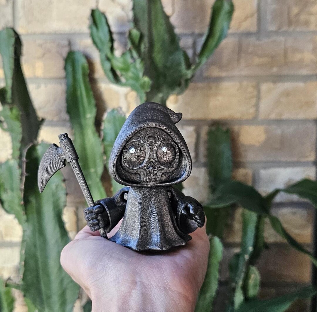 Mini Chibi Grim Reaper 3D Printed Articulating Halloween Unique Decor ...
