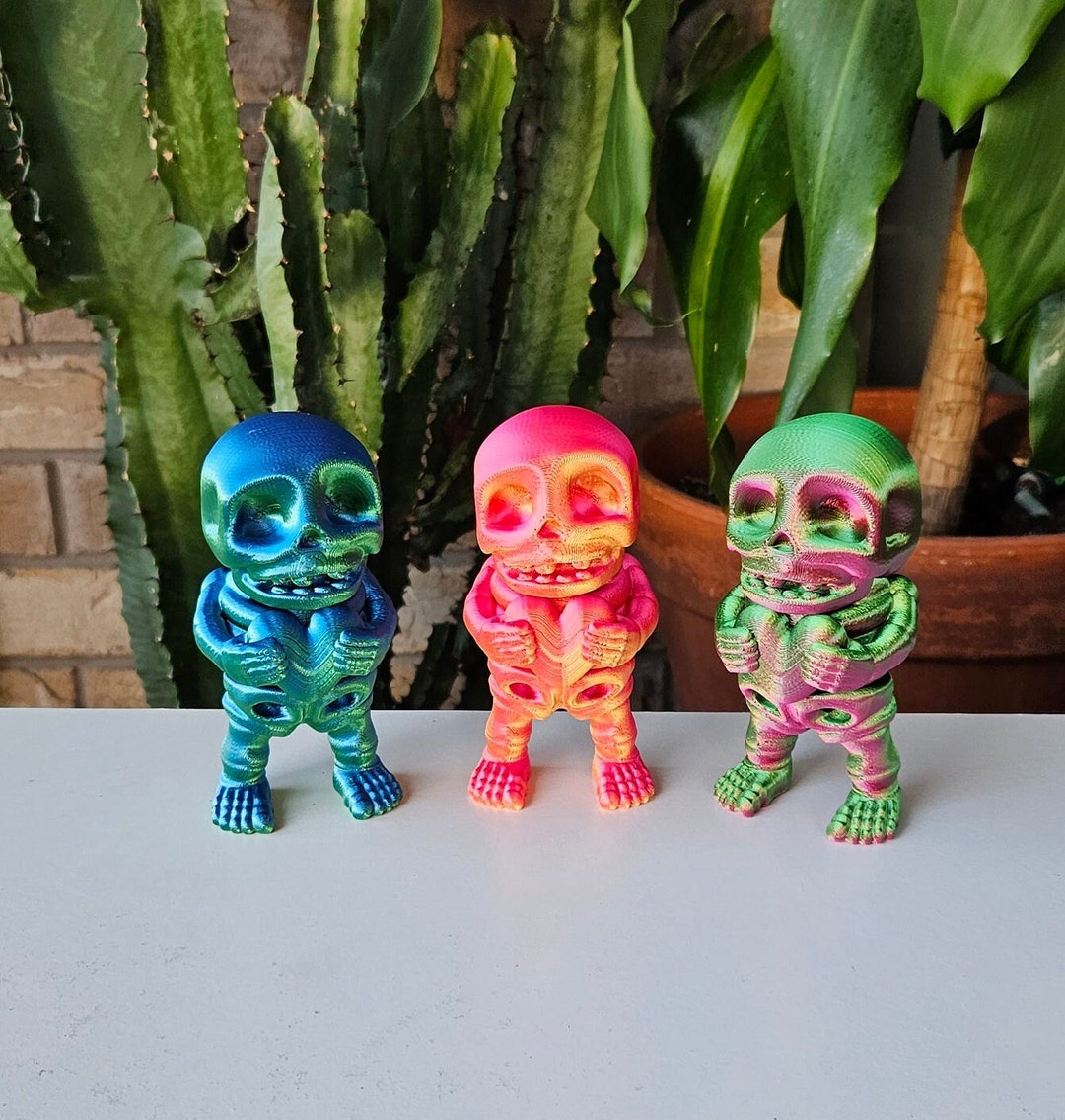 3D Printed Articulating Love Skeleton Spooky Cute Gift 3D Printed ...