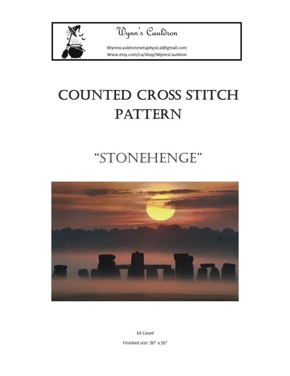 Stonehenge Counted Cross Stitch Pattern PDF Digital Download - Etsy