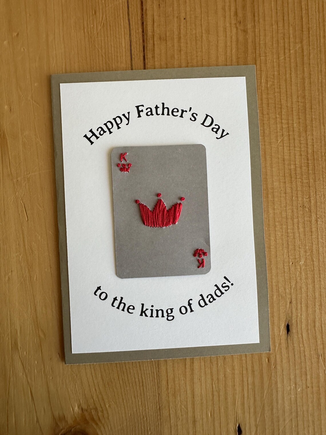 Embroidered Father's Day Card, King of Dads, Magic-lover, Card-player ...