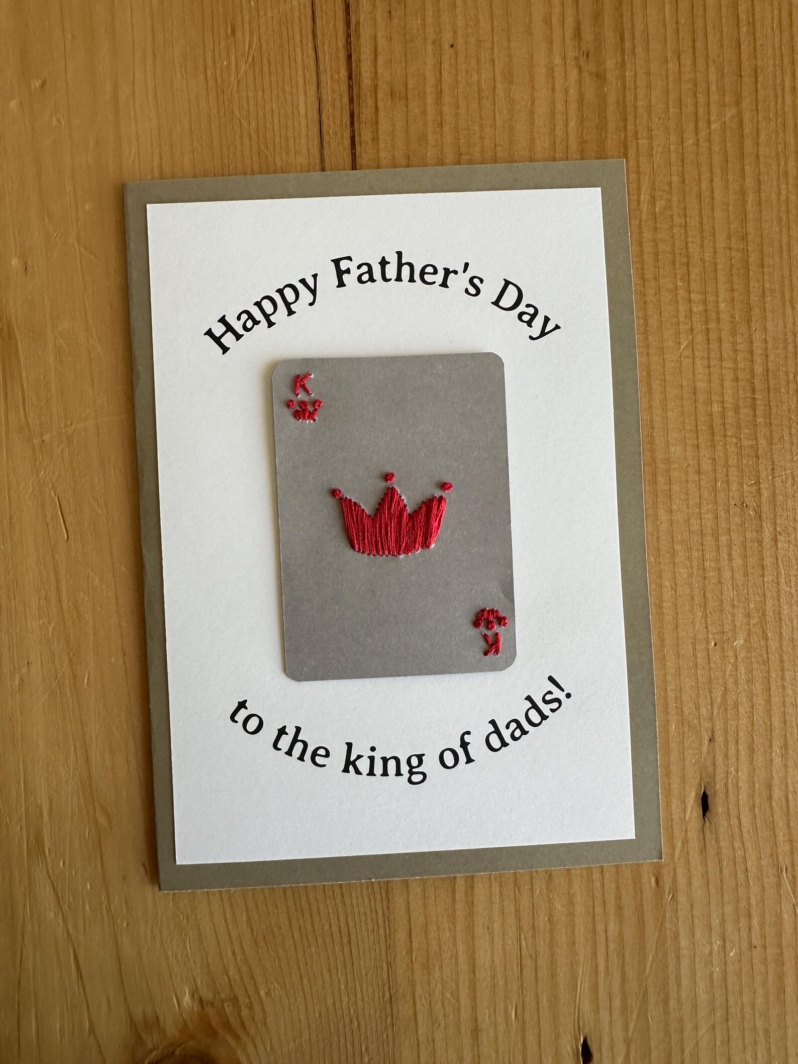 Embroidered Father's Day Card, King of Dads, Magic-lover, Card-player ...
