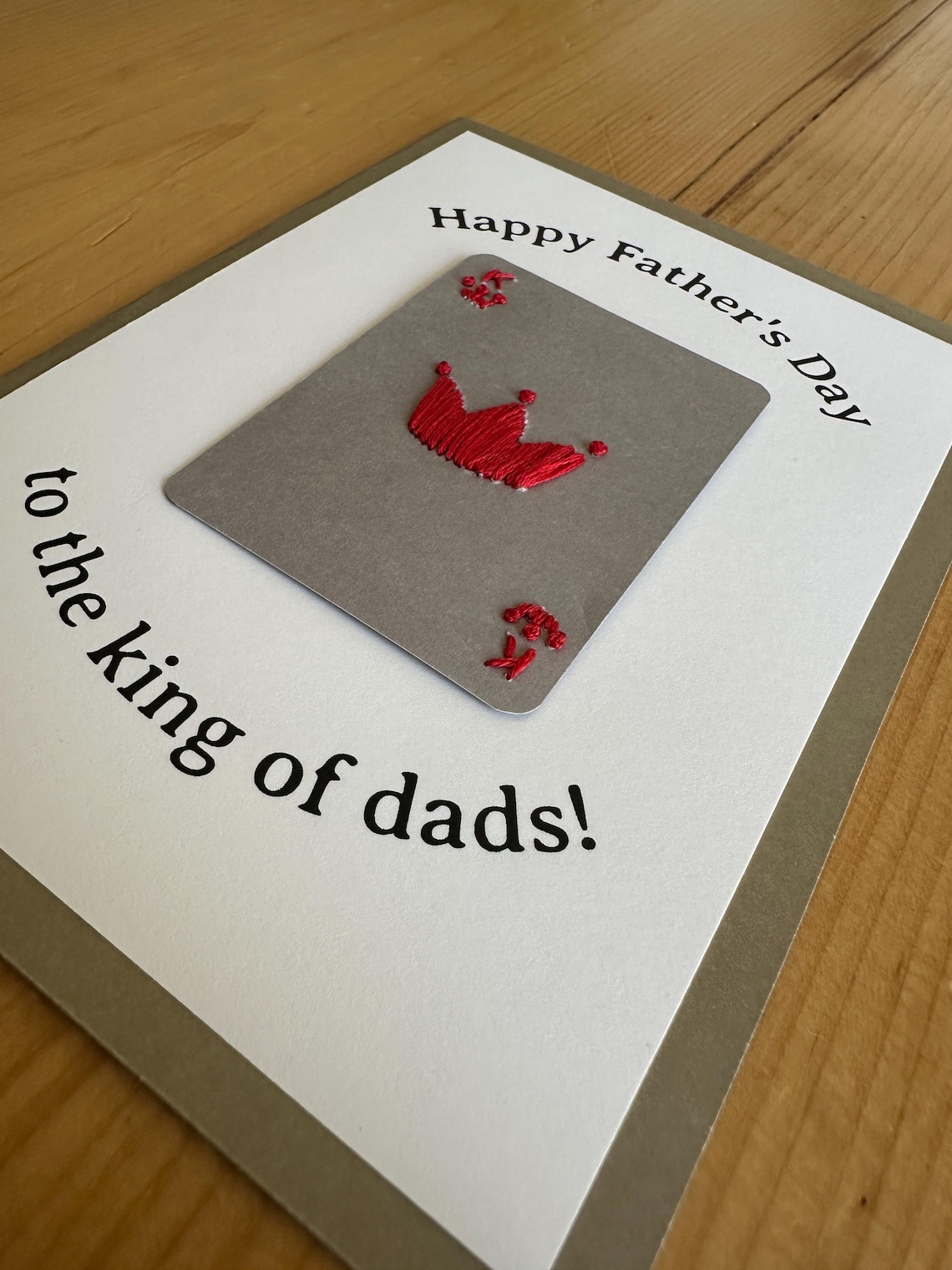 Embroidered Father's Day Card, King of Dads, Magic-lover, Card-player ...
